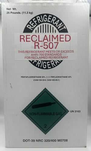 R-507 Refrigerant (Reclaimed) 25 LBS